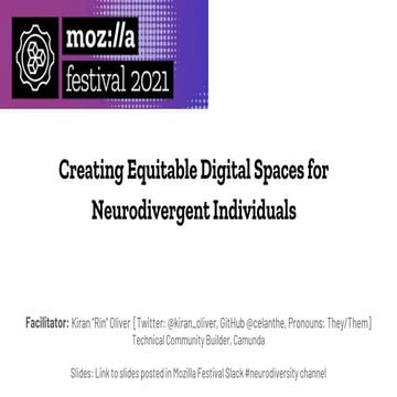 Creating Equitable Digital Spaces for Neurodivergent Individuals | PPT