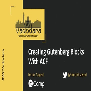 Creating Gutenberg Blocks With Acf Ppt