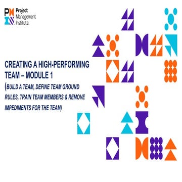Creating High Performance Team Ppt