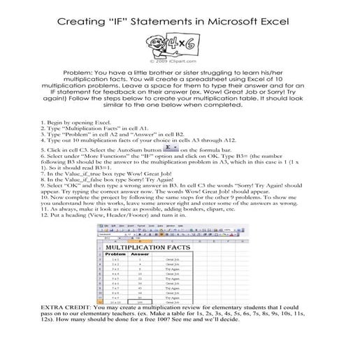 Creating If Statements In Excel | PDF