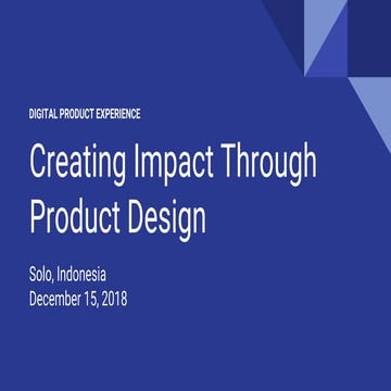 Creating Impact Through Product Design | PDF
