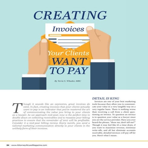 Creating invoices want to pay your clients | PDF