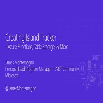 Creating Island Tracker Xamarin Azure Functions Table Storage 4558