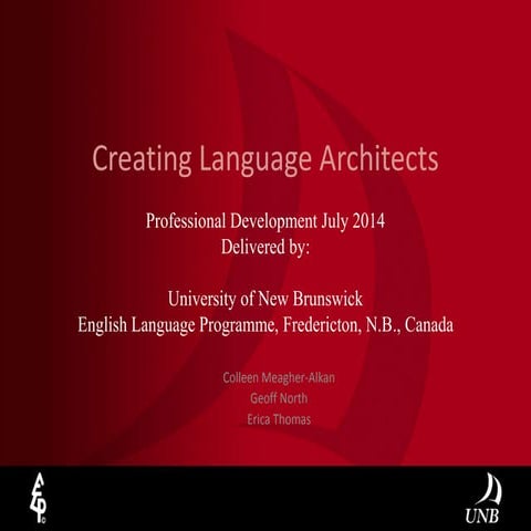 Creating Language Architects (AEI 2014) | PPT