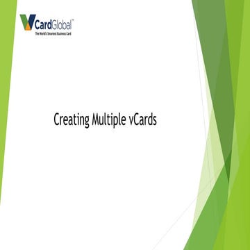 Creating multiple v cards | PDF