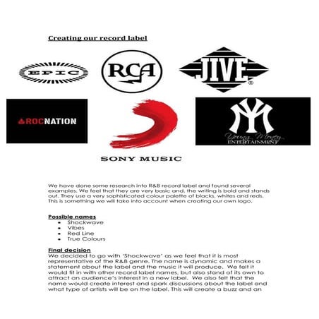 Creating our record label | PDF