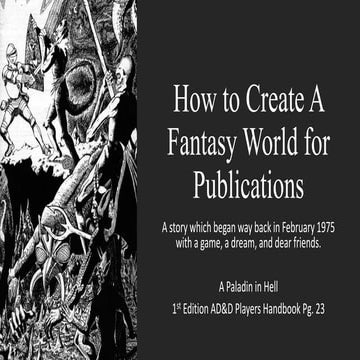 How to Create a Fantasy World for Publication | PPT