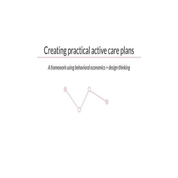 Creating Practical Active Care Plans | PDF