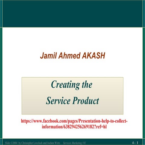 Creating service product-lovelock04 | PPT