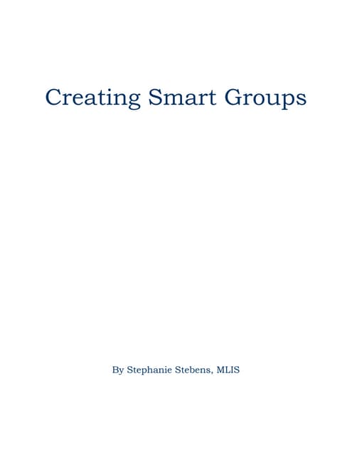 Creating groups to manage references | PDF