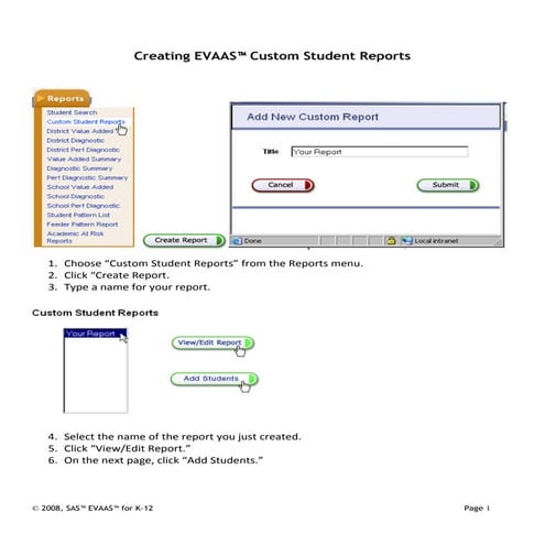 Creating Student Reports | PDF | Education