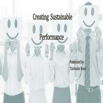 Creating sustainable performance | PPTX