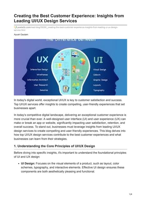 Creating Seamless Customer Journeys With Uiux Design Servicespdf
