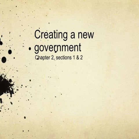 Creating the new government | PPTX