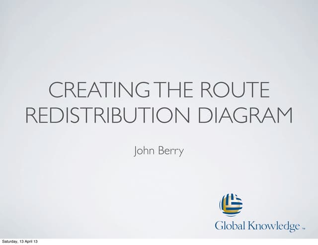 Creating The Route Redistribution Diagram Ppt