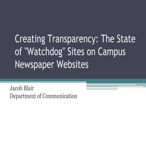 Creating transparency | PPT