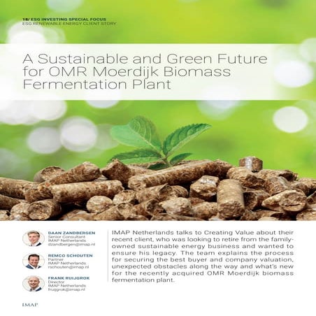 A Sustainable and Green Future for OMR Moerdijk Biomass Fermentation ...