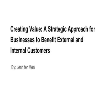 Creating Value_ A Strategic Approach for Businesses to Benefit External ...