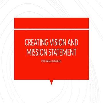 CREATING VISION AND MISSION STATEMENT only samples.pptx