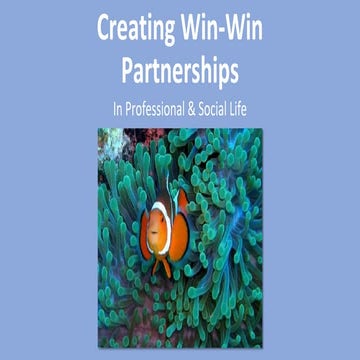Creating win-win partnerships in business & social life | PDF