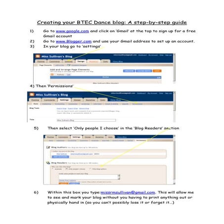 Creating your btec dance blog | DOCX