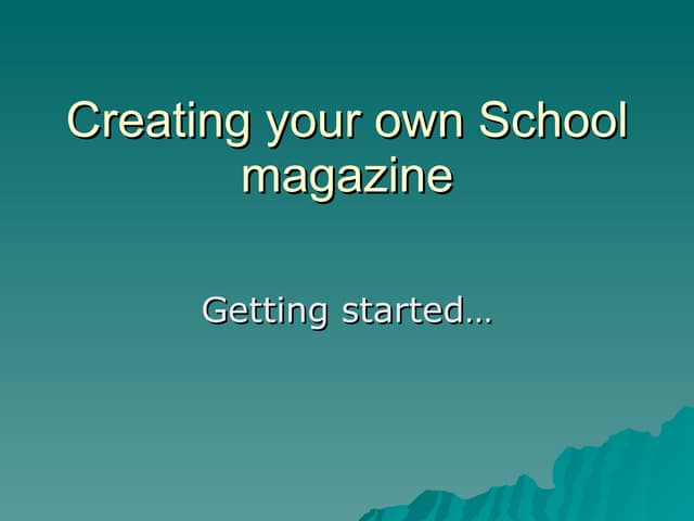 Magazine Article Powerpoint | PPT