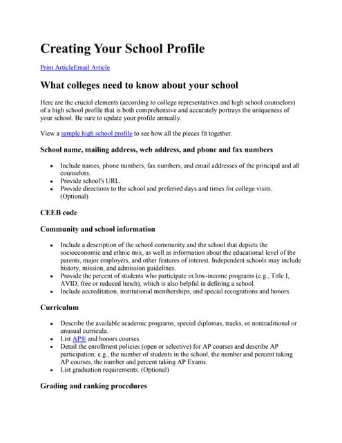 School profile | PPT