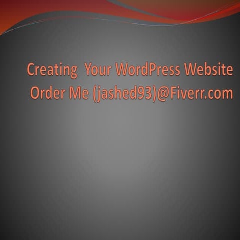 Creating your WordPress website | PPTX