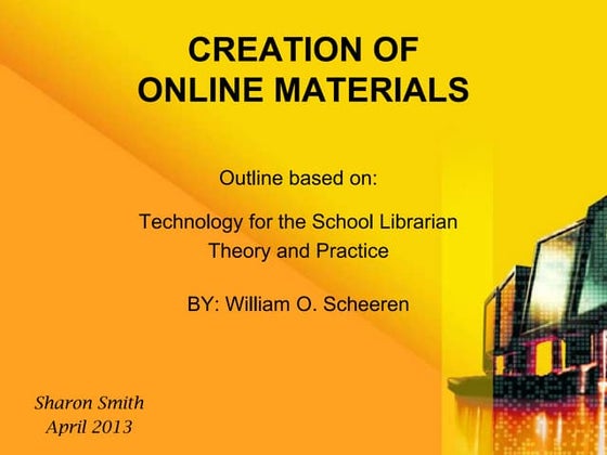 Online materials for the school library | PPTX