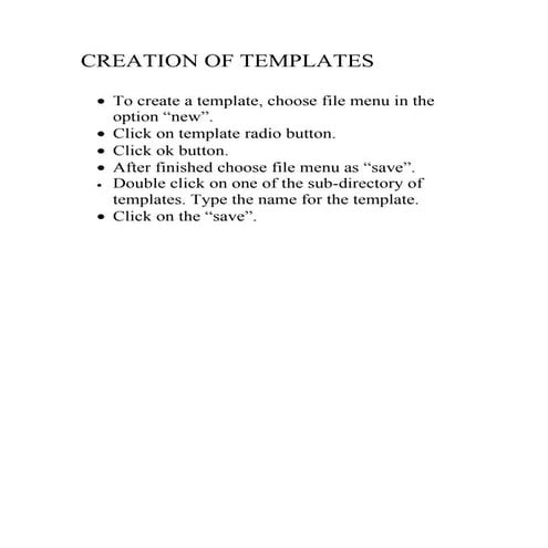 Creation of templates | PDF