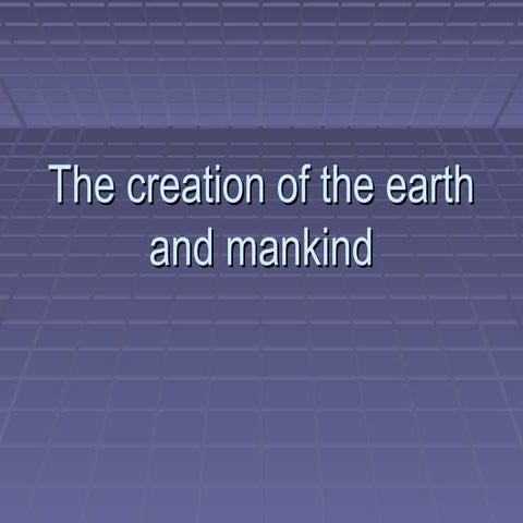 Creation of the earth | PPT