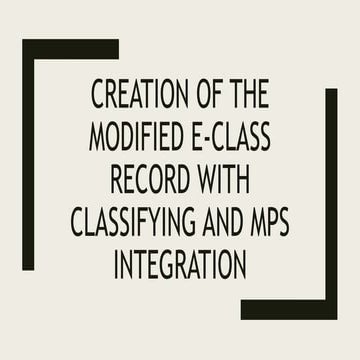 Creation of the modified e-class record with classifying.pptx