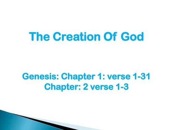 The story of creation | PDF