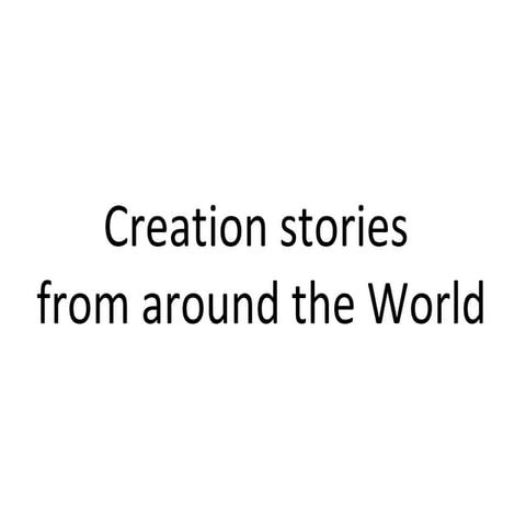 Creation Stories | PPT | Hinduism | Religion & Spirituality