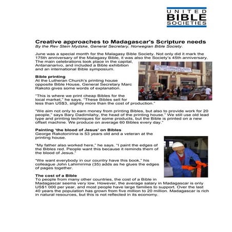175 years of the Malagasy Bible | PDF