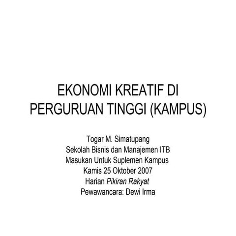 Creative Economy | PPS