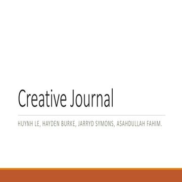 Creative journal | PPT
