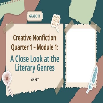 CREATIVE NONFICTION Module 1- Literary Genres.pptx