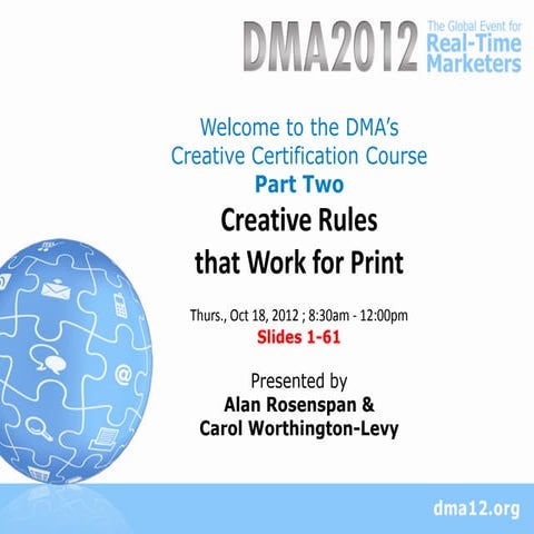 Creative Rules That Work for Print Part 2 (Slides 1-61) | PPT