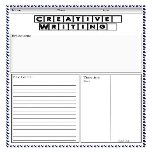 Creative writing-template (writing acivities) | PDF