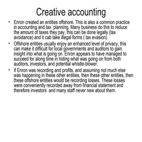 Creative accounting (1) | PPT