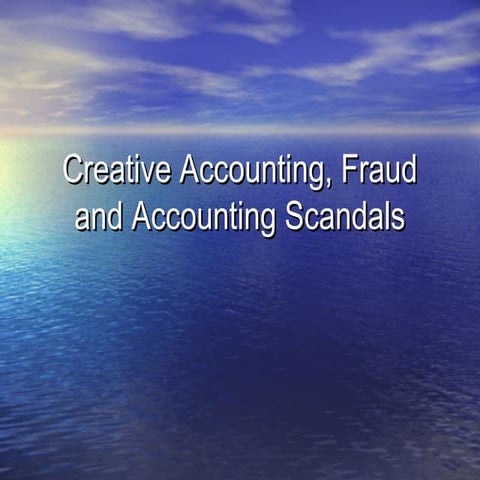 Creative accounting (1) | PPT