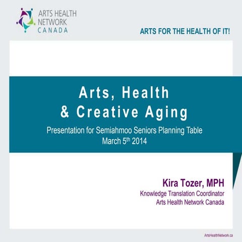 Arts, Health & Creative Aging | PPTX