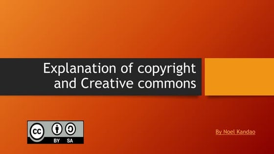 Copy right and creative common ppt | PPTX