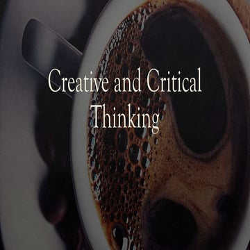 Creative and Critical Thinking.pptx for bed 3rd sem students | PPTX