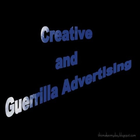 Creative and Guerrilla Advertising (NiceArtLife.com formerly known as ...