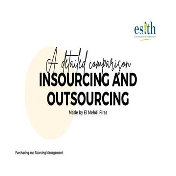 Fundamentals of Insourcing and Outsourcing | PDF