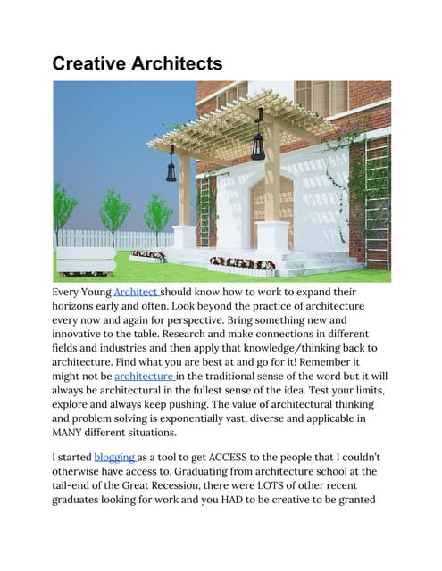 Benefits of Becoming an Architect | PDF