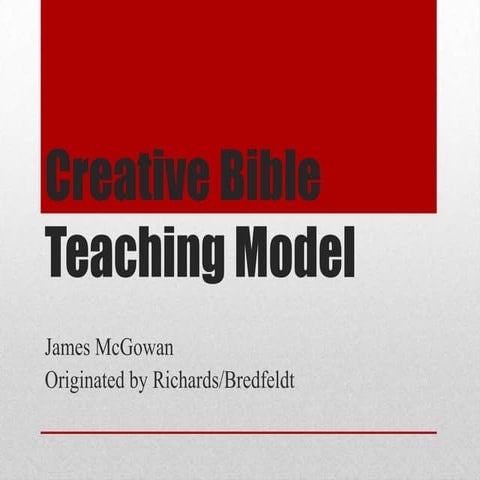 Creative bible teaching model | PPTX