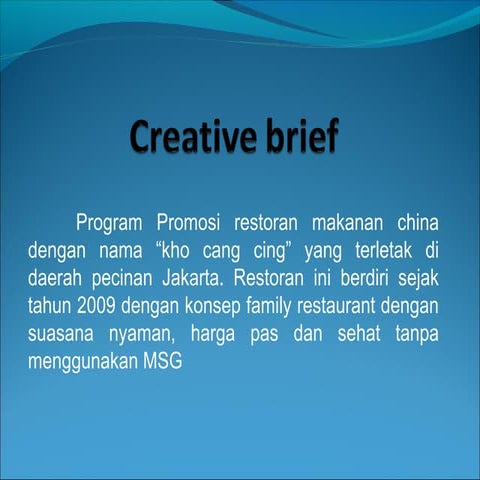 Creative brief | PPT